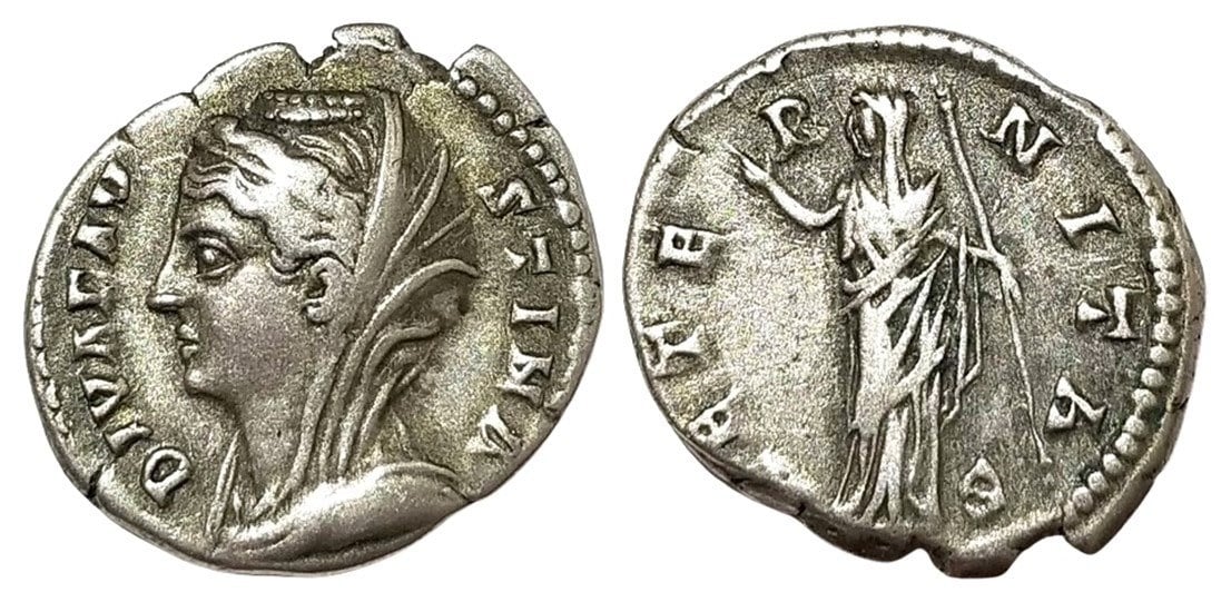 Faustina Friday – An AETERNITAS and Juno Denarius of Faustina the Elder ...