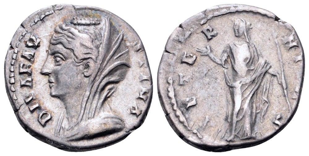 Faustina Friday – An AETERNITAS and Juno Denarius of Faustina the Elder ...
