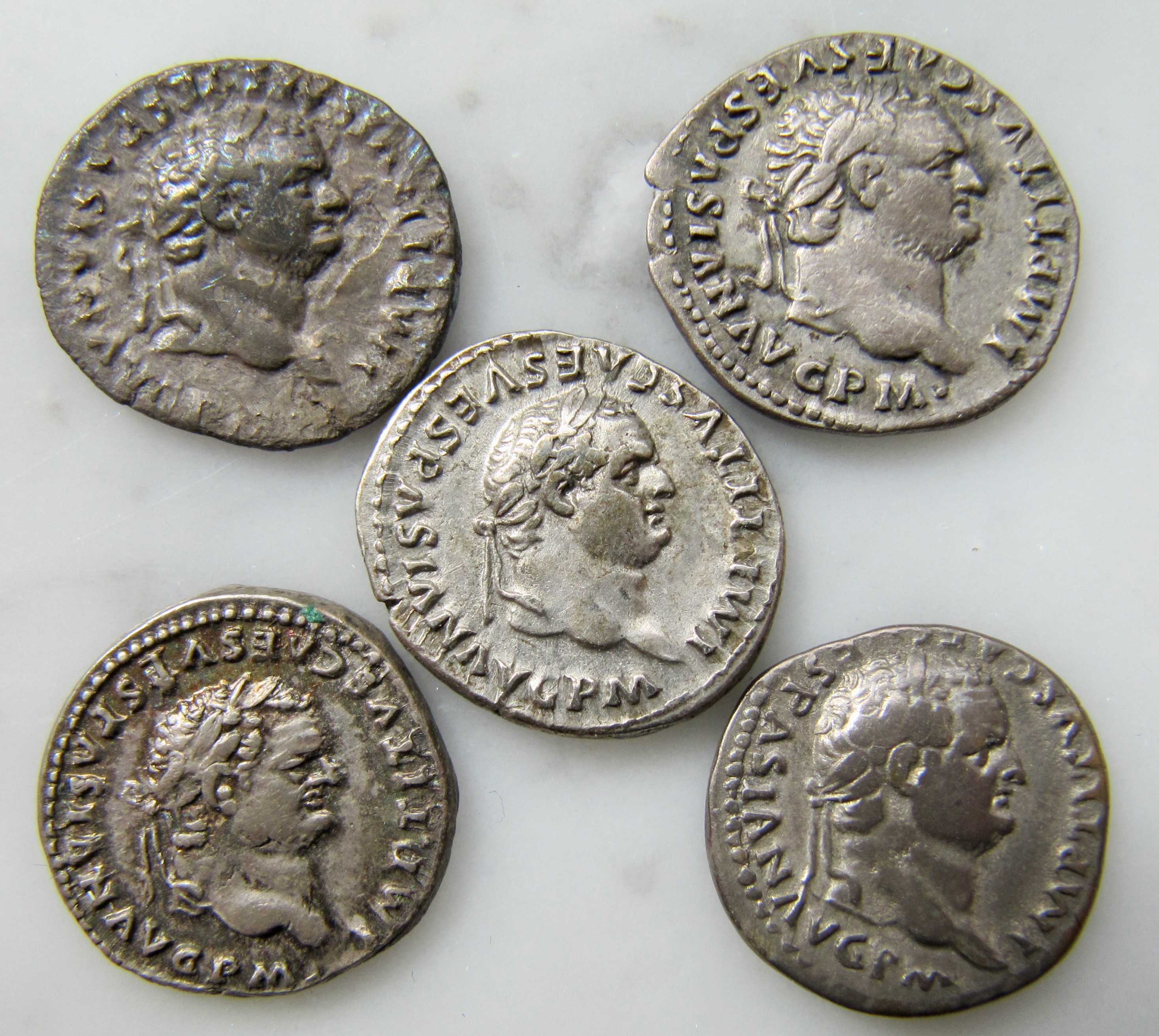 Fake vs. Real Vespasian denarius (from the show "Those About To Die ...