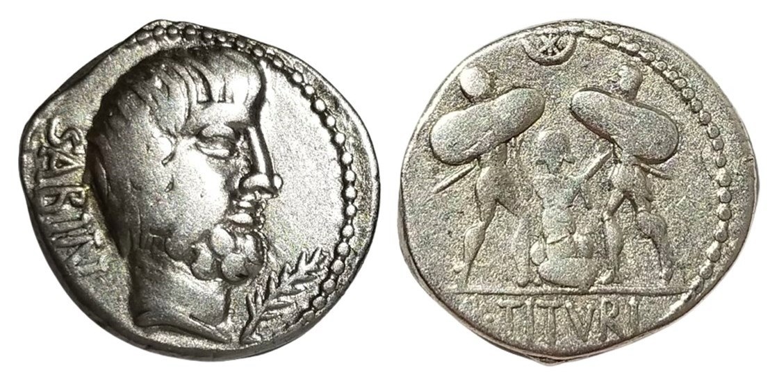 King Tatius, mythology and the founding of Rome - Roman Republic Coins ...
