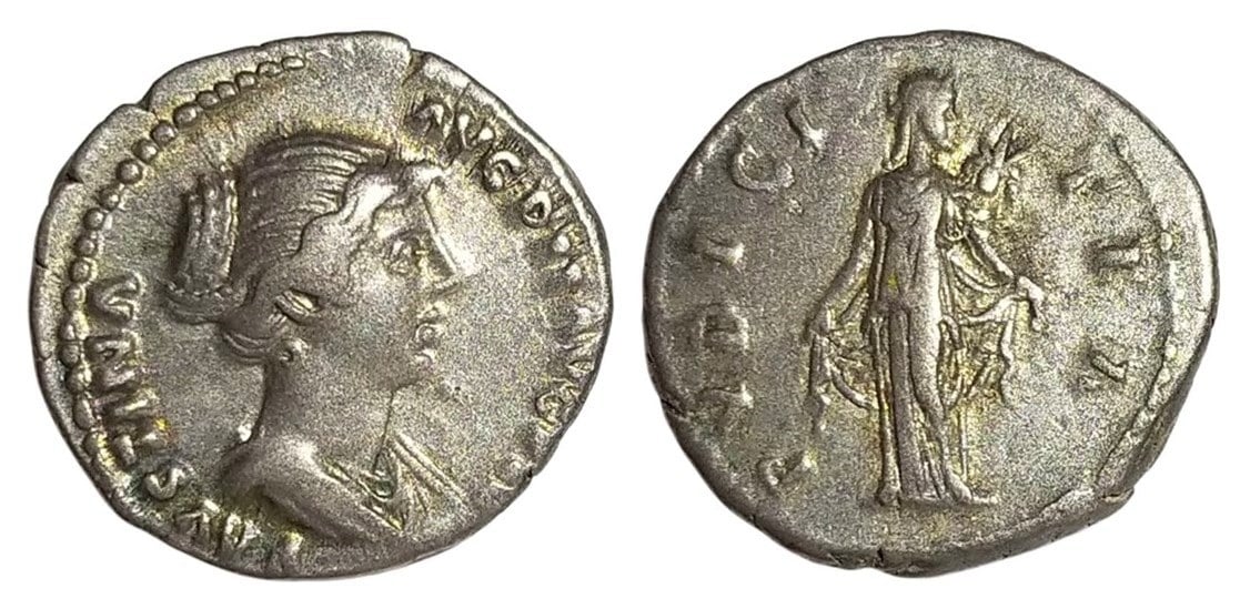 Faustina Friday – An Unusual Representation of Pudicitia on a Denarius ...