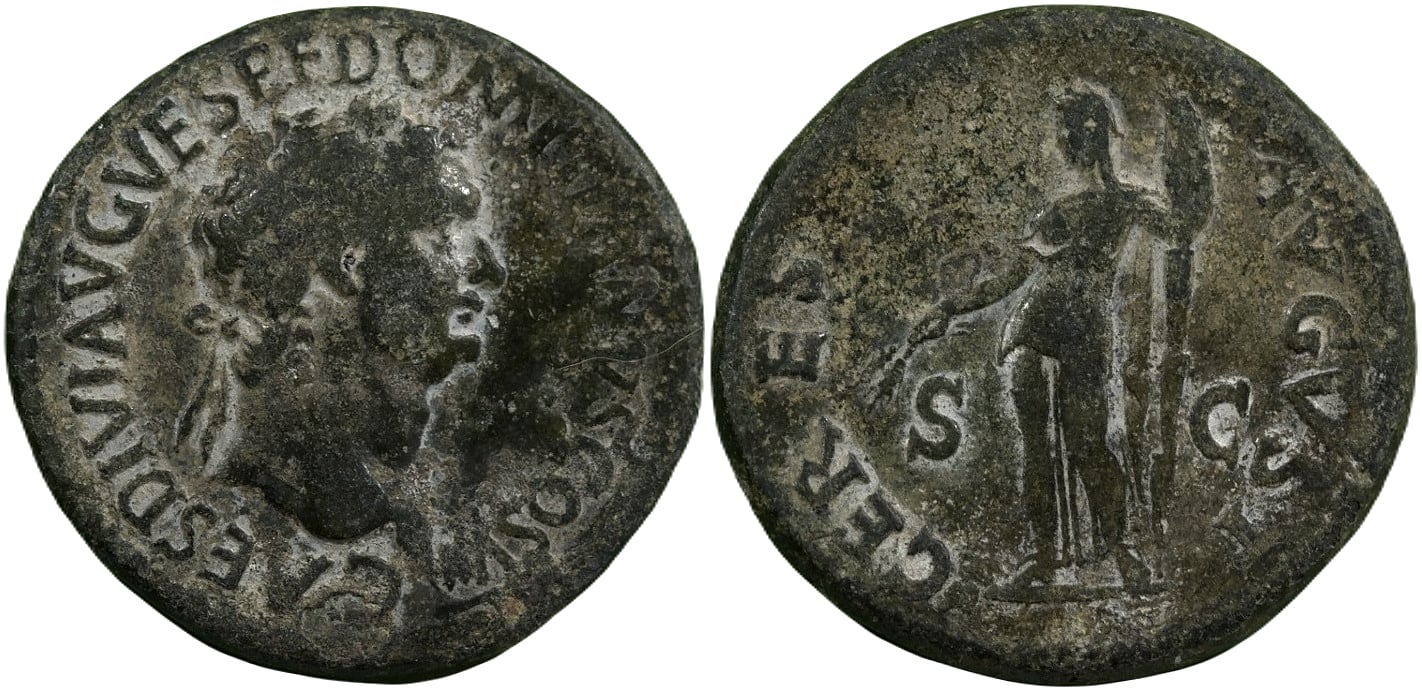 Domitian Caesar Dupondius, Second Known Specimen - Roman Imperial Coins ...