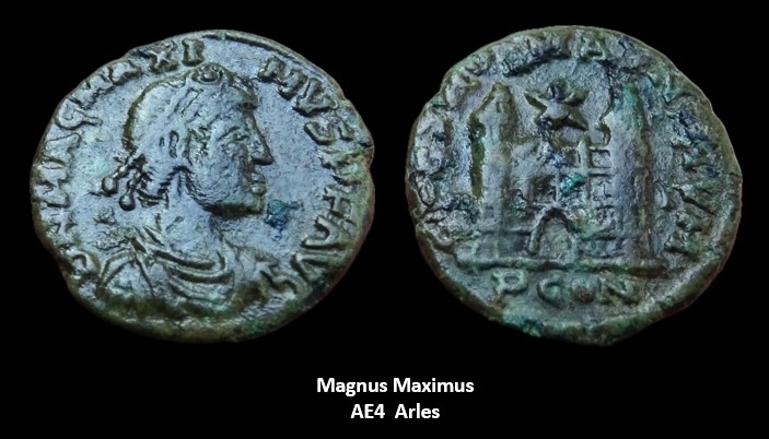 Magnus Maximus AE decargyrus Constantinople mint. - Roman Imperial ...