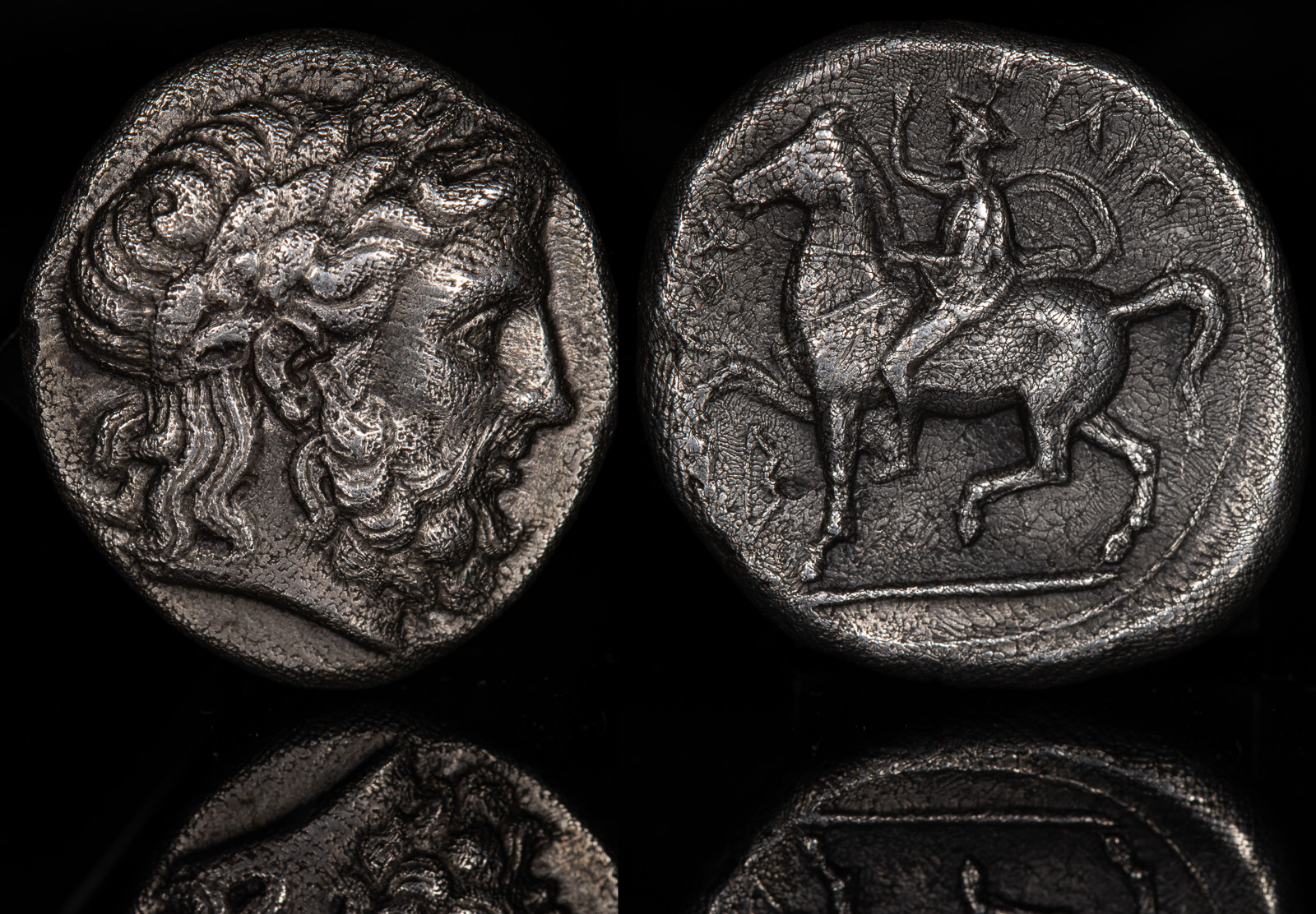 An exquisite masterpiece of ancient Greek numismatic craftsmanship ...