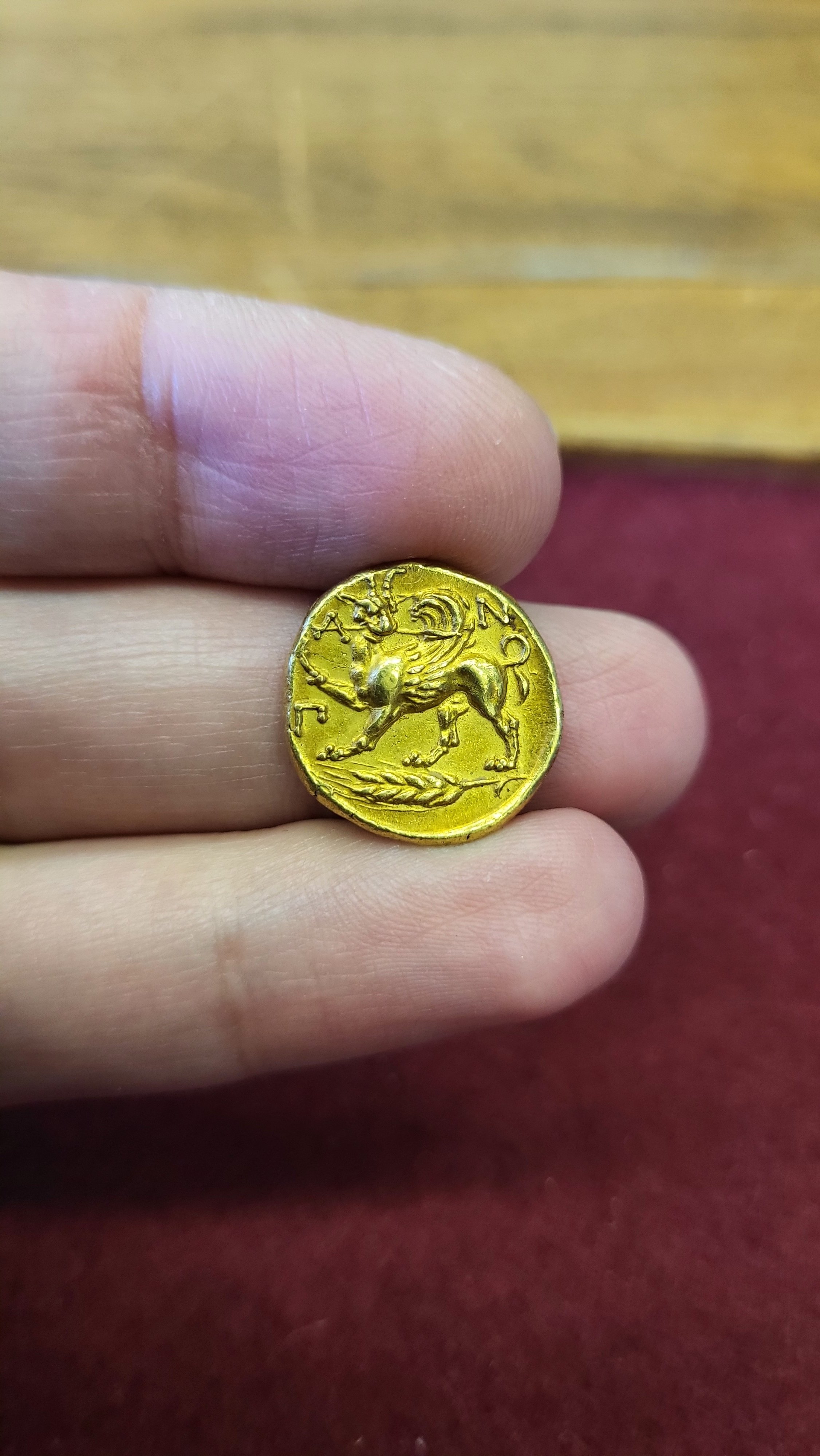 The famed Pantikapaion stater with facing head of a satyr/Pan (from the ...