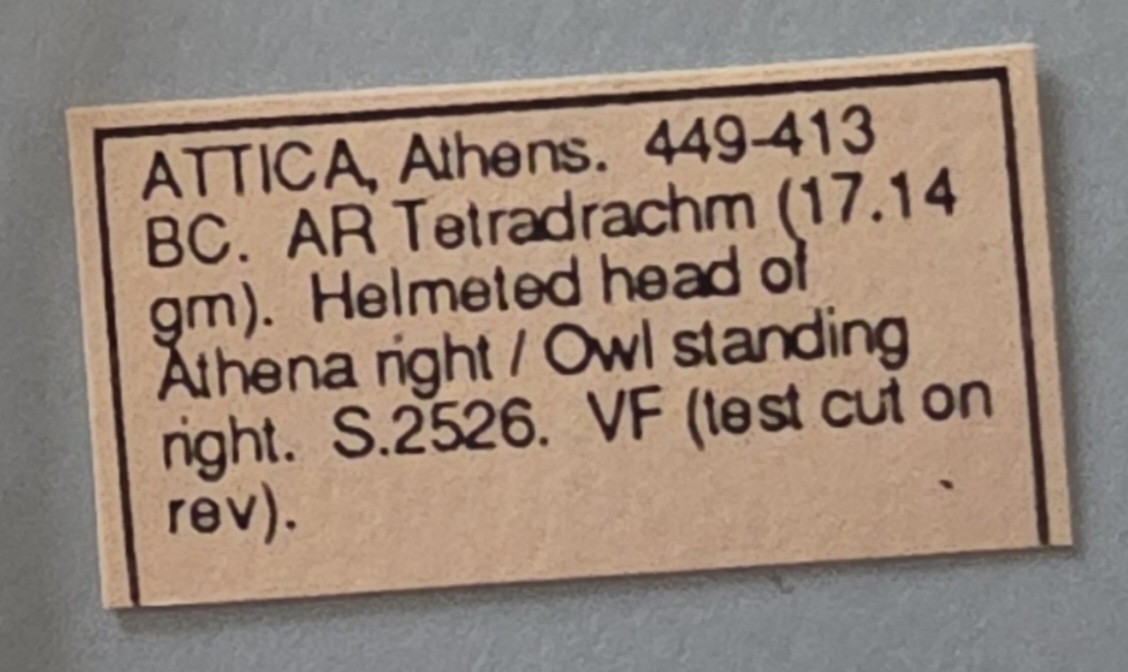 can anyone ID this (modern) dealer tag? ex Dattari coin - does HJB have ...
