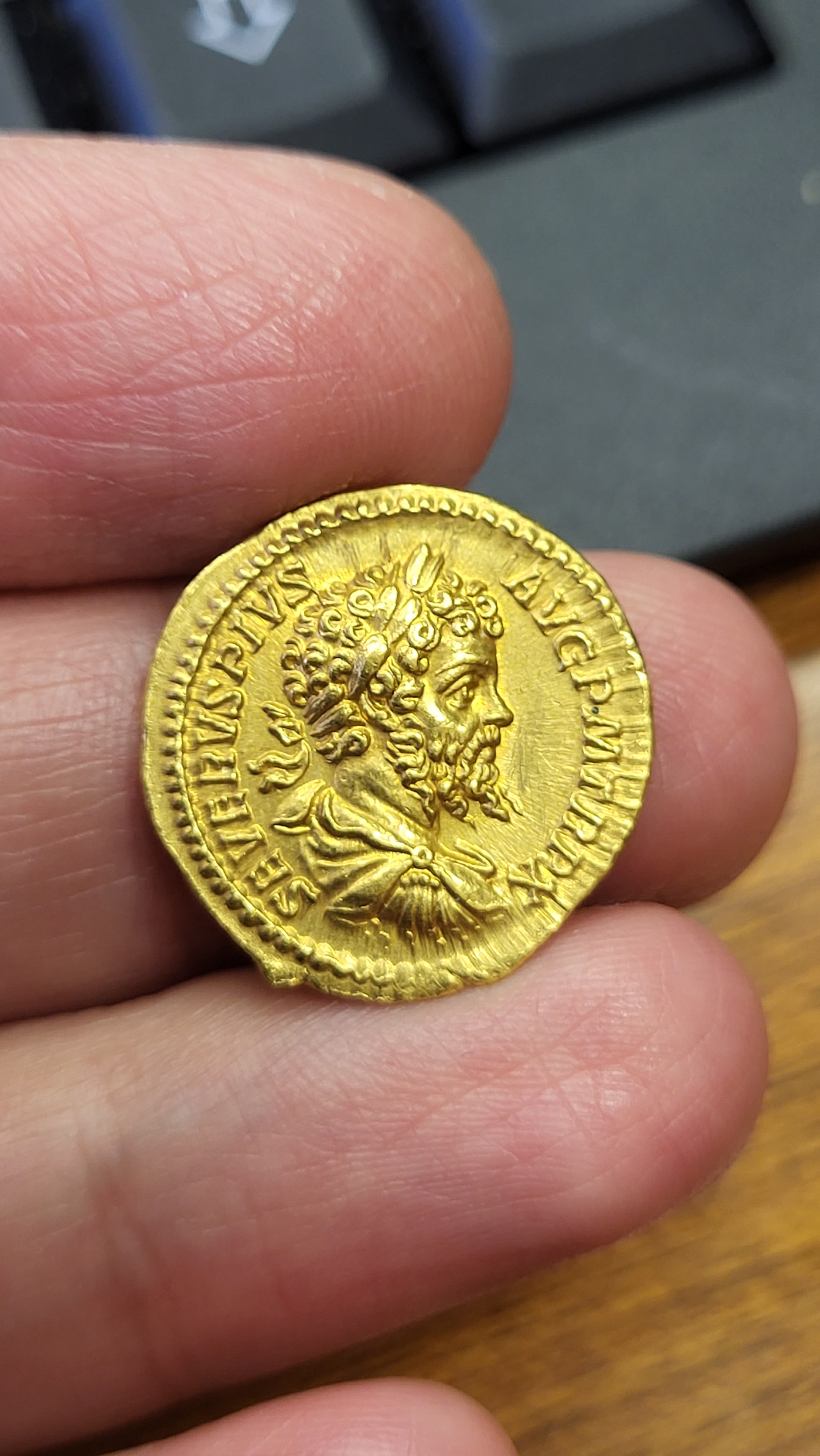 A wonderful aureus featuring Septimius Severus and his family (from the ...