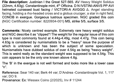 Light weight Solidus - Byzantine Coins - Numis Forums