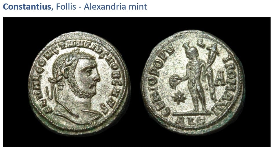 The beard of the emperor Constantius I - Roman Imperial Coins - Numis ...