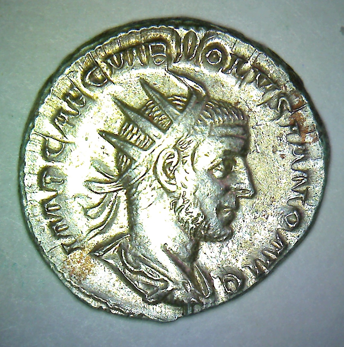 A coin from Volusianus with 'traces of undertype' - Roman Imperial ...