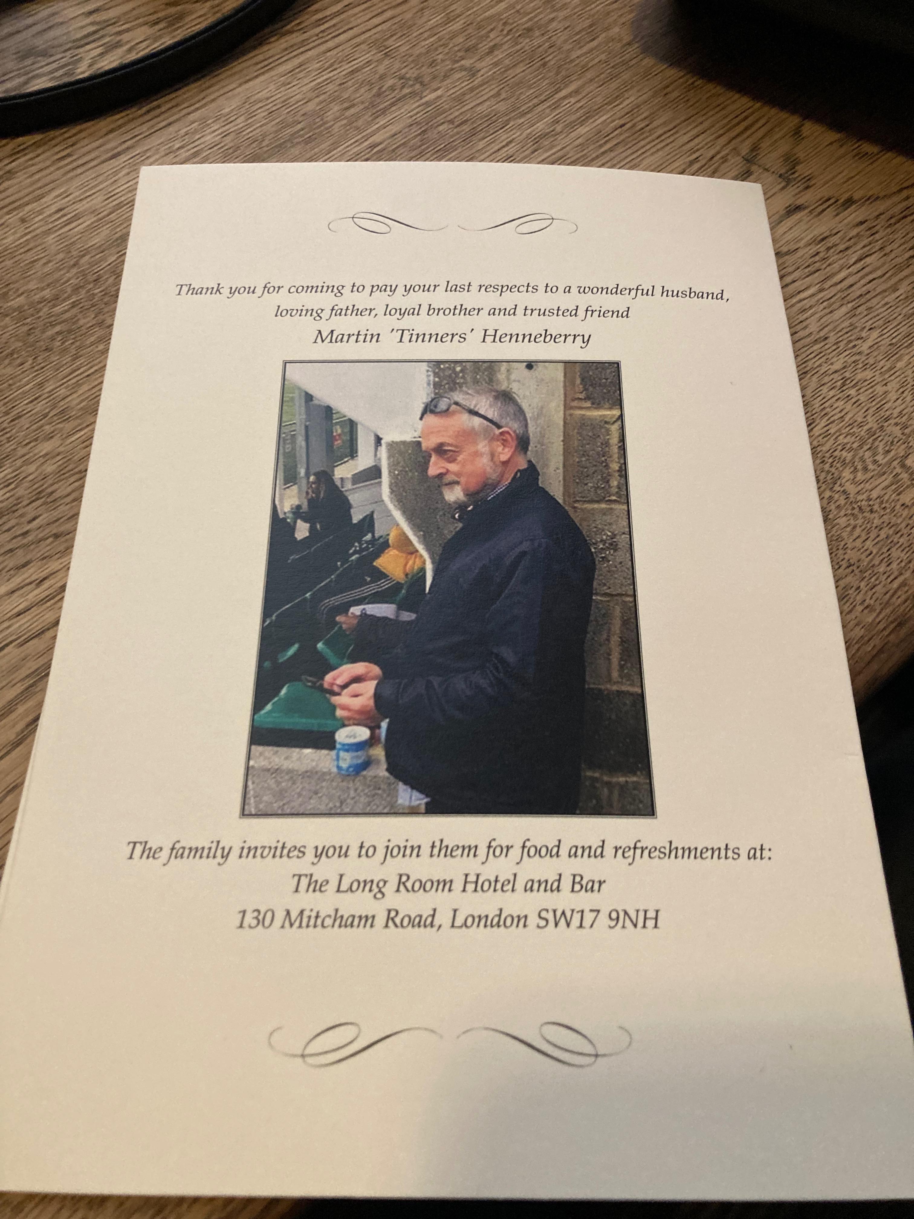 RIP Martin Henneberry - Tinners - Book of Remembrance - One Team in ...