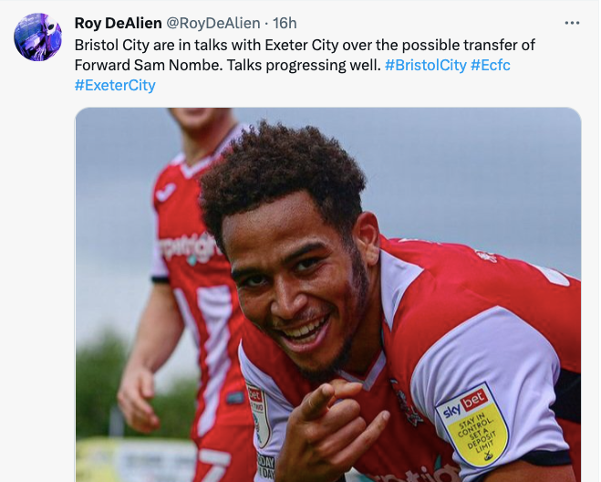Sam Nombe rumour - Transfer Rumours Forum - One Team in Bristol ...