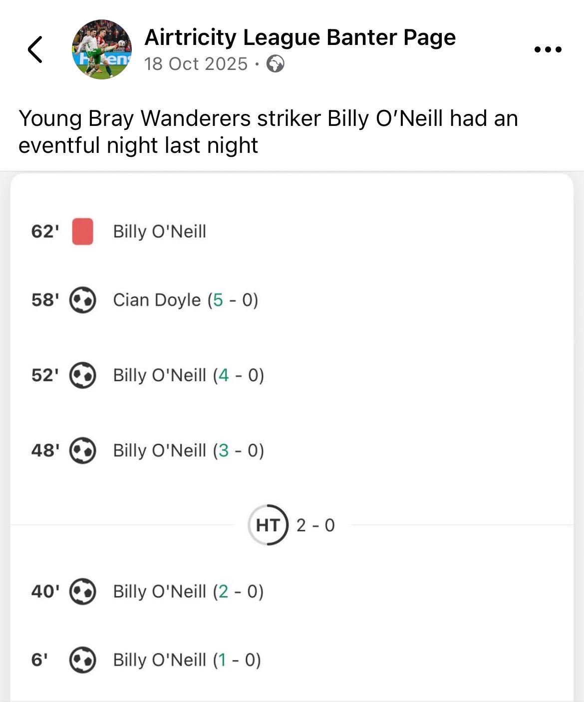 Rumour - Billy O’Neill - Bray Wanderers - Pete O’Rouke - X - Page 2 ...