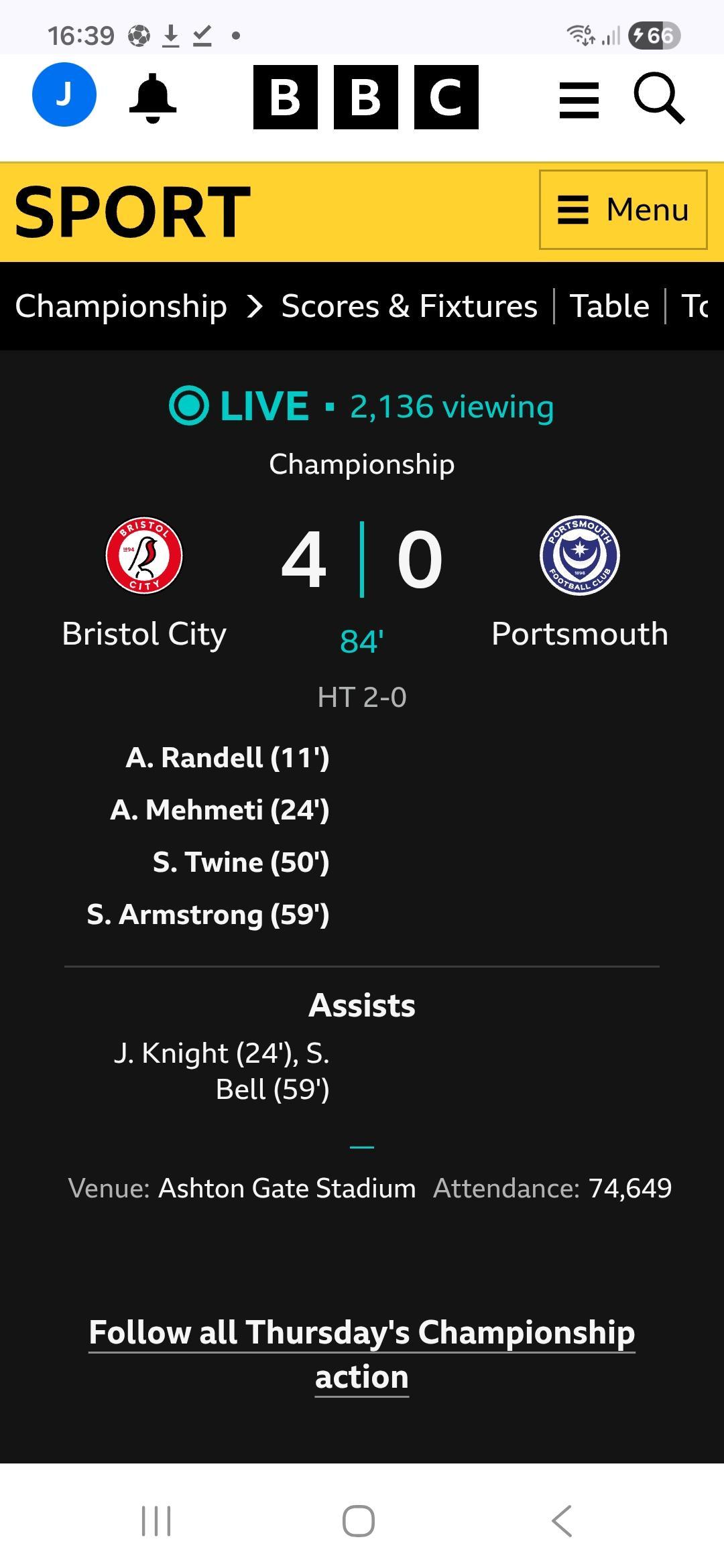Today's attendance - Football Chat - OTIB - The Bristol City Forum