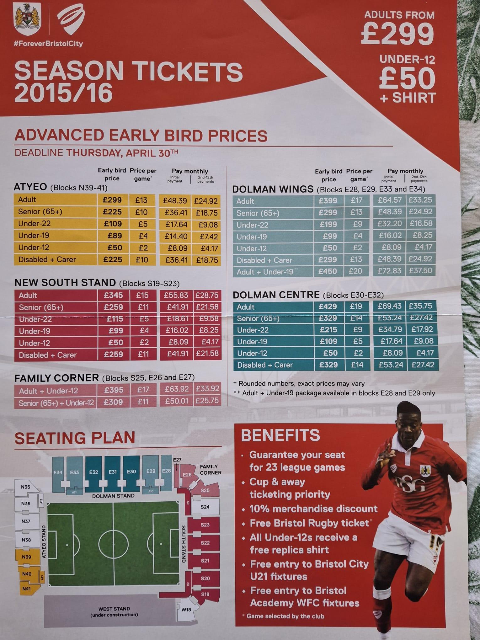 2026/27 Season ticket info - Football Chat - OTIB - The Bristol City Forum