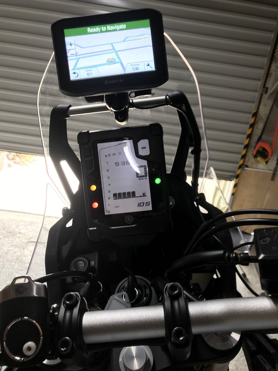 Installi9ng Garmin GPS on cross bar - Tenere 700 DIY Tech Tips - Yamaha ...