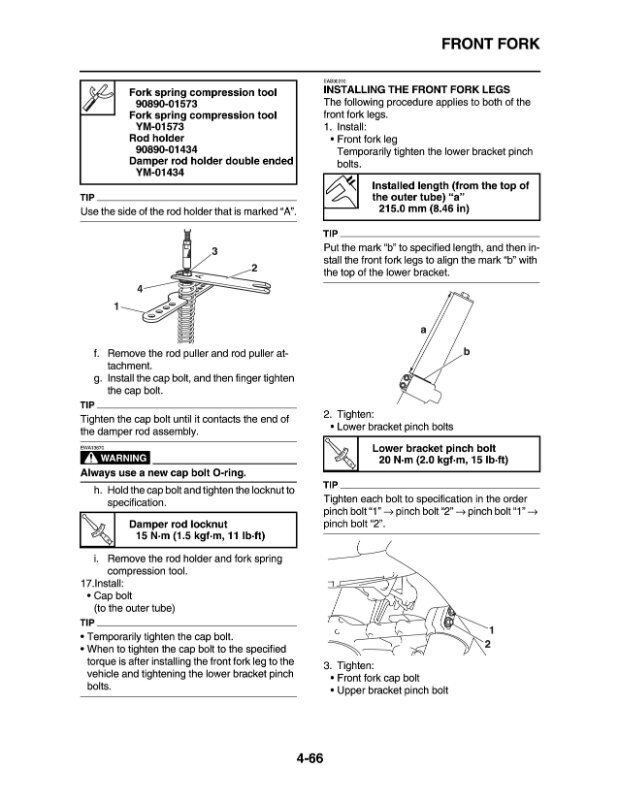 Fork position in triple clamps - Tenere 700 Suspension - Yamaha Tenere ...