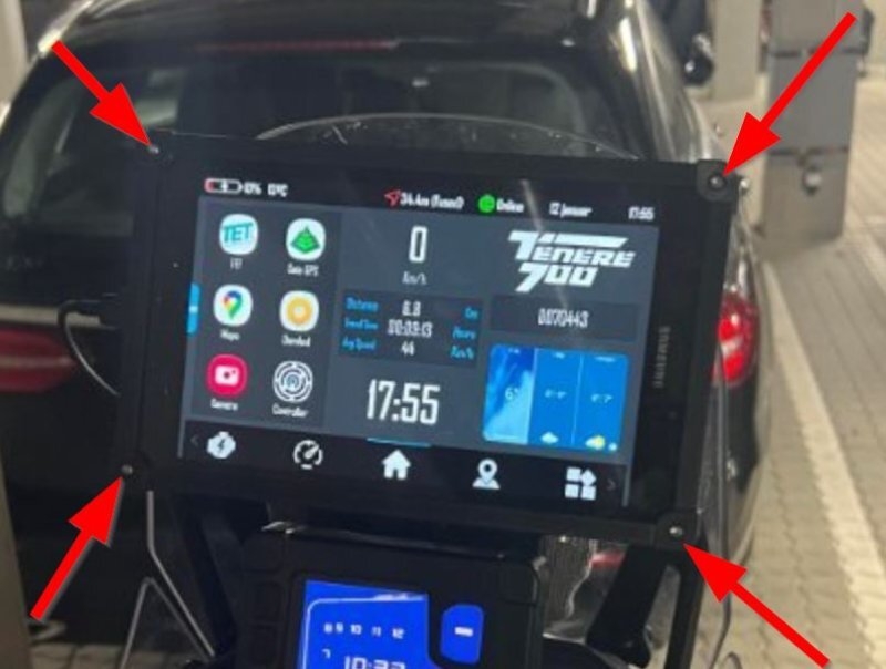 3D printet tablet cockpit - Tenere 700 DIY Tech Tips - Yamaha Tenere ...