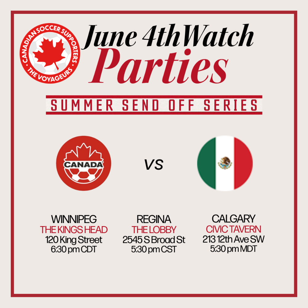 June 4th Viewing Parties - Women's National Teams - Canadian Soccer News