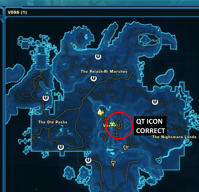 Voss Cantina Quick Travel Icon Appears in Area Map but not World Map ...