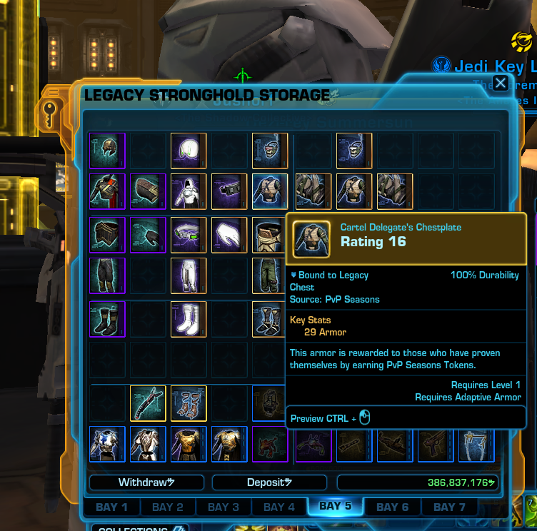 Cartel Delegate Armor set missing Dye Mod slot. - Bug Reports - SWTOR ...