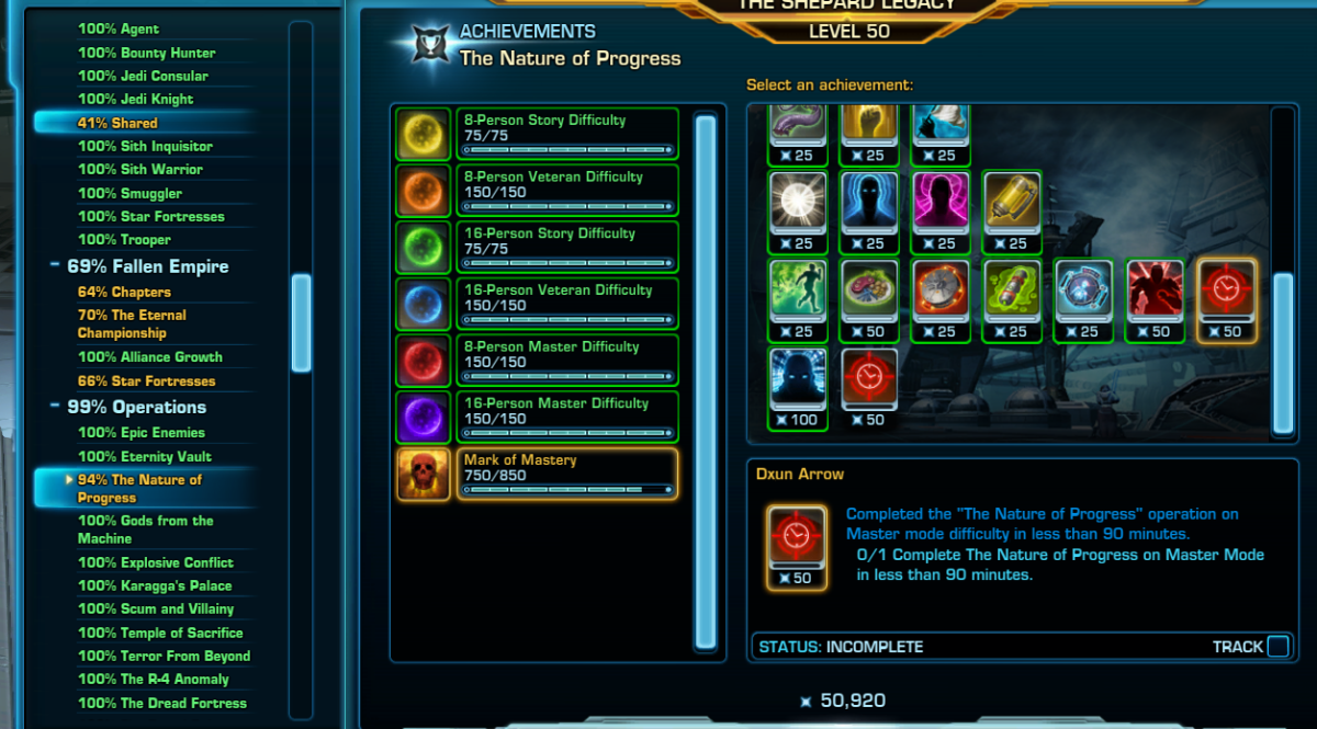 Missing Dxun Arrow and True Dxun Arrow achievements after 3/12 patch ...