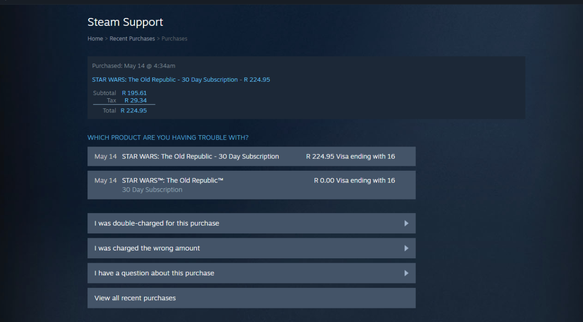 Common Steam Sub Issue - Bug Reports - SWTOR | Forums