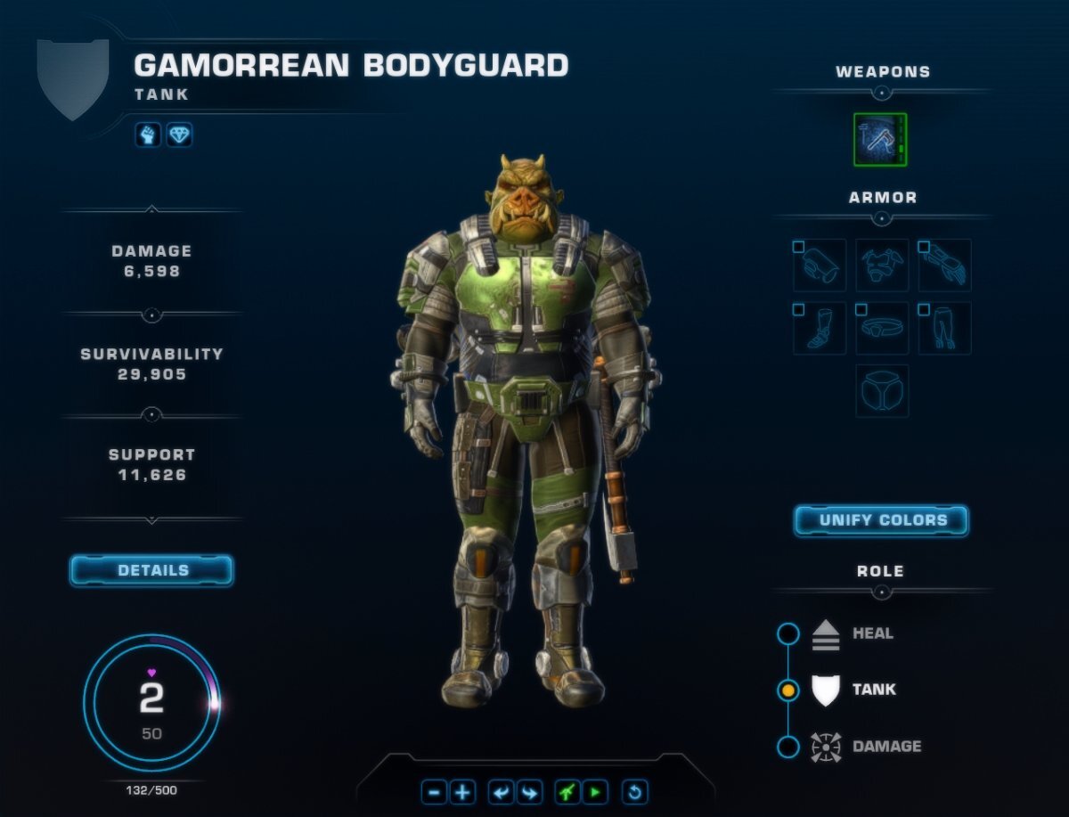 Gamorrean Bodyguard companion has armor as its body model instead of ...