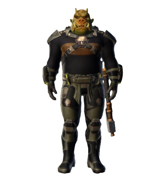 Gamorrean Bodyguard companion has armor as its body model instead of ...