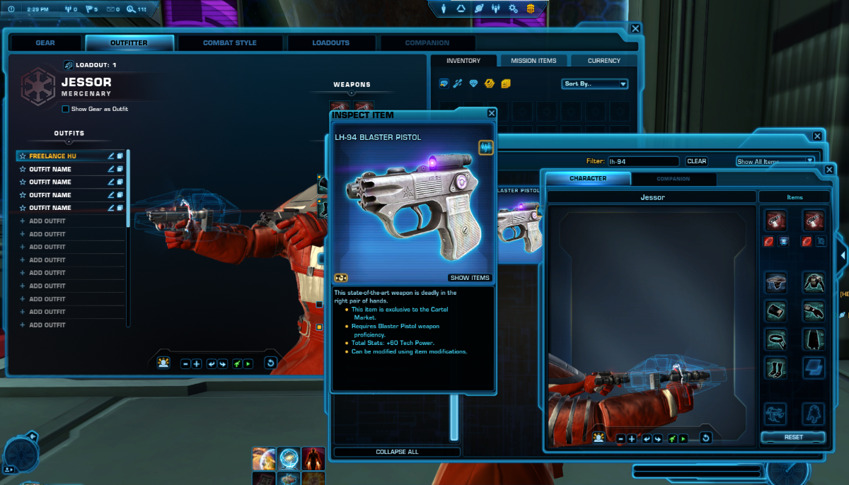 LH-94 Blaster Pistol, graphical bug with Holoshield Tuning - Bug ...