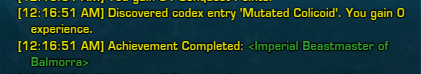 mutated colicoid acheivment - General Discussion - SWTOR | Forums