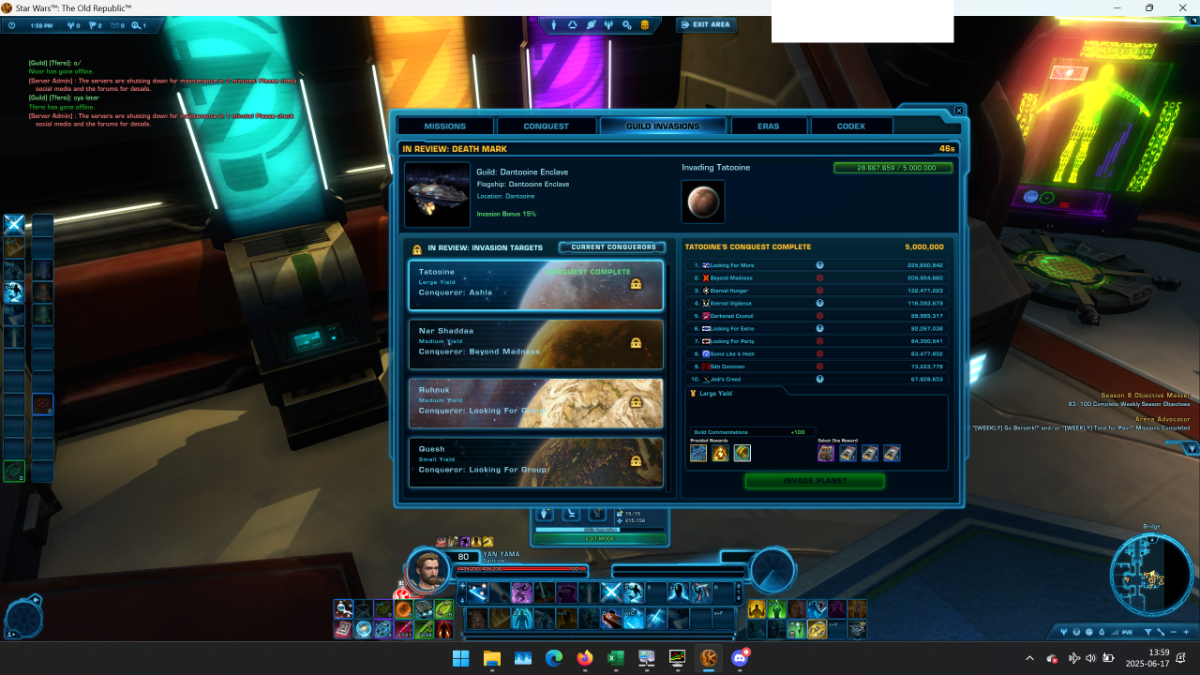 Guild rewards again not granted, because the developers put the ...