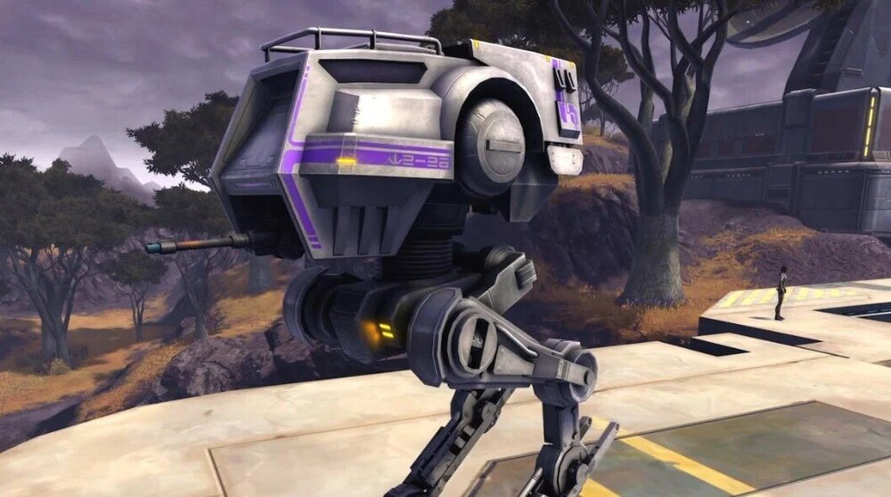Gray Twitch Walker mount with Purple hardly visible, looks like the ...