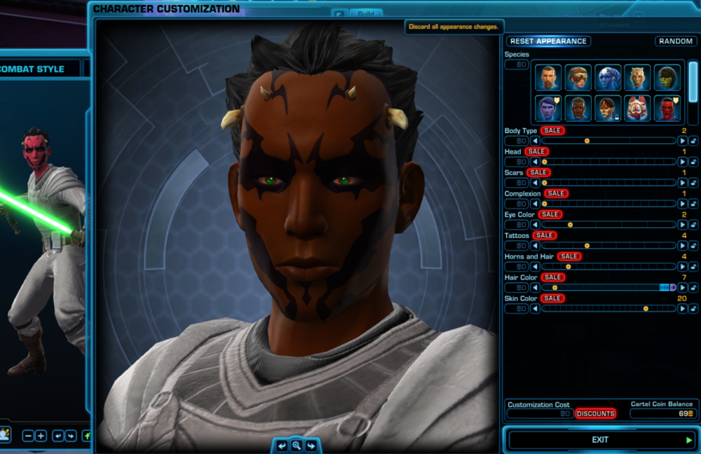 Character Customization not working properly - Bug Reports - SWTOR | Forums