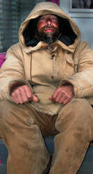 Steve was given the Carhart outfit by a passer by in a car ...