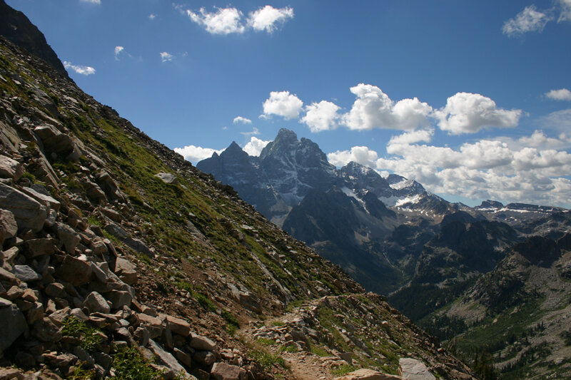 Grand Teton from Paintbrush Divide, Grand Teton National Park ...