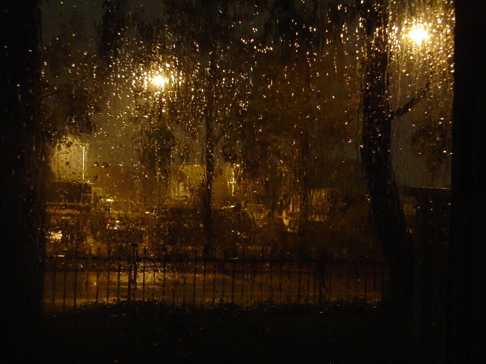 Last night's rain at Long Beach from my bedroom window - Nature - Photo.net