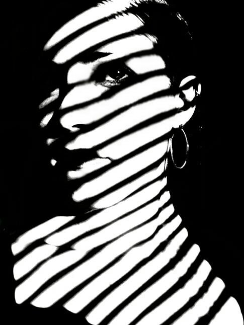 Photo of me with the sunlight filtered through blinds, edited in a ...