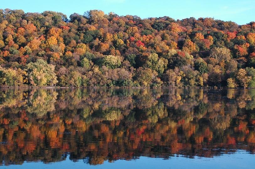 Mississippi River, near downtown St Paul (Lillydale Regional Park ...