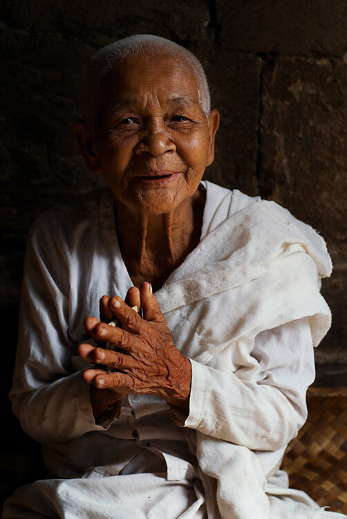 Female monk looking after a shrine in Bayon temple - Uncategorized ...