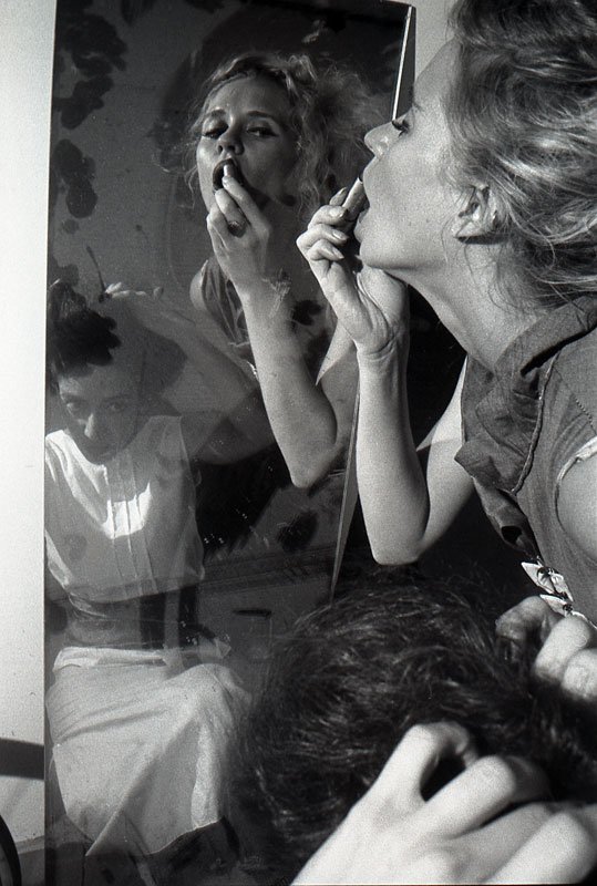 Models preparing to go on at a fashion show at an upper middle-class ...