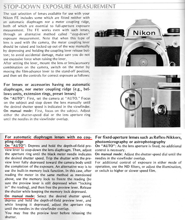 Nikon FE / 85mm 1.8, Non-AI & Stop-down-metering - Nikon - Photo.net