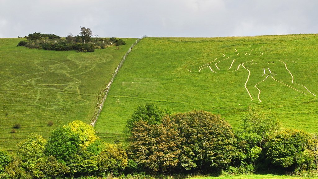 The Cerne Abbas Giant (on the right, a.k.a. 'Rude Man') & Homer Simpson ...