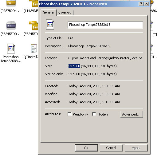 Mystery PhotoShop Temp Files... where'd they come from? What's in 'em ...