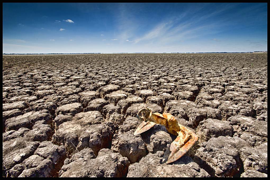 Anchored in Drought - Dry lake bed, Lake Colac. - Landscape - Photo.net