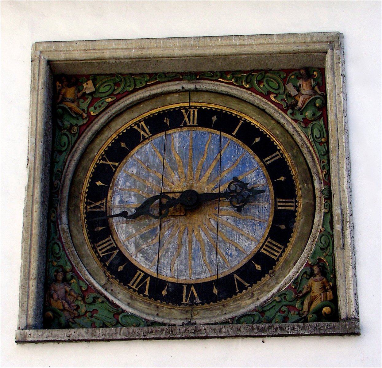 Tallinn's oldest public clock (1684), on Puha Vaimu kirik (the Holy ...