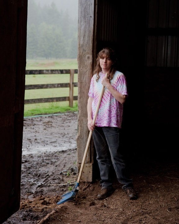 Mucking the barn in the rain. - Portrait - Photo.net