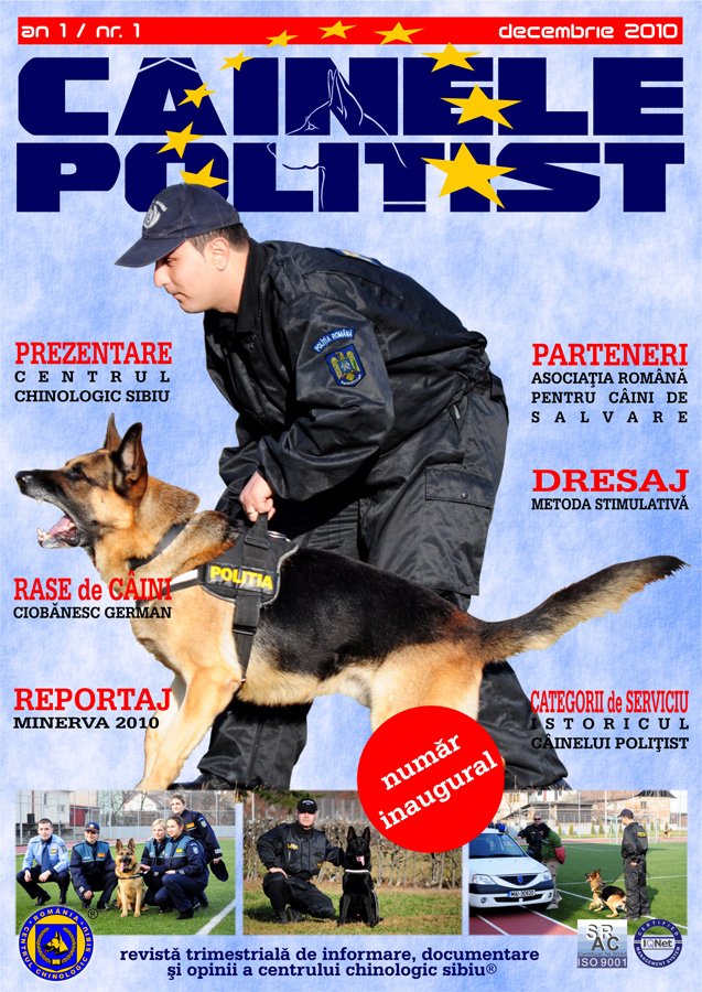 My first magazine cover... The first Romanian Police K-9 Magazine ...