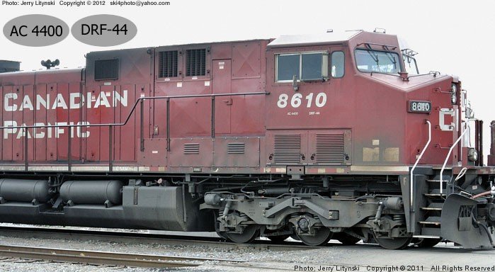 A side view of Canadian-Pacific [CP] Engine No. 8610, taken in the ...