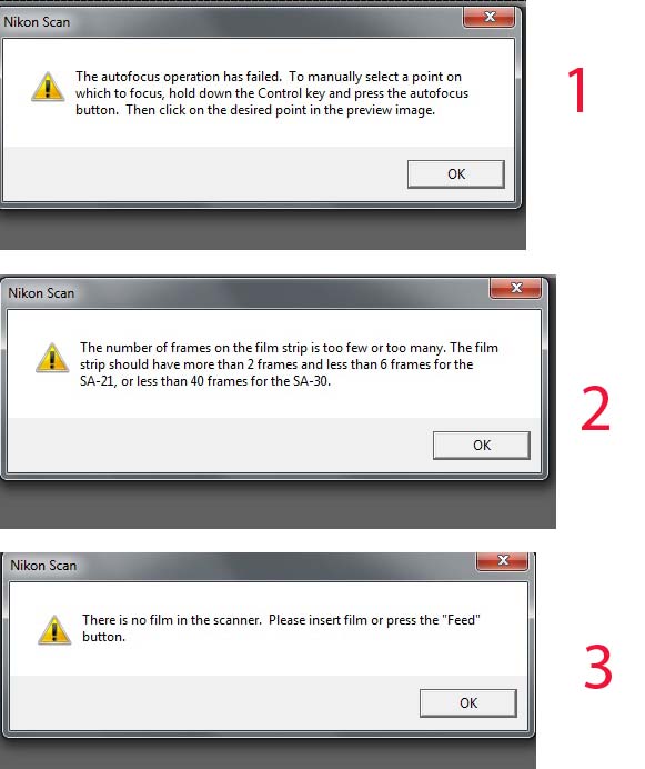 Coolscan - error screens. - The Digital Darkroom: Process, Technique ...